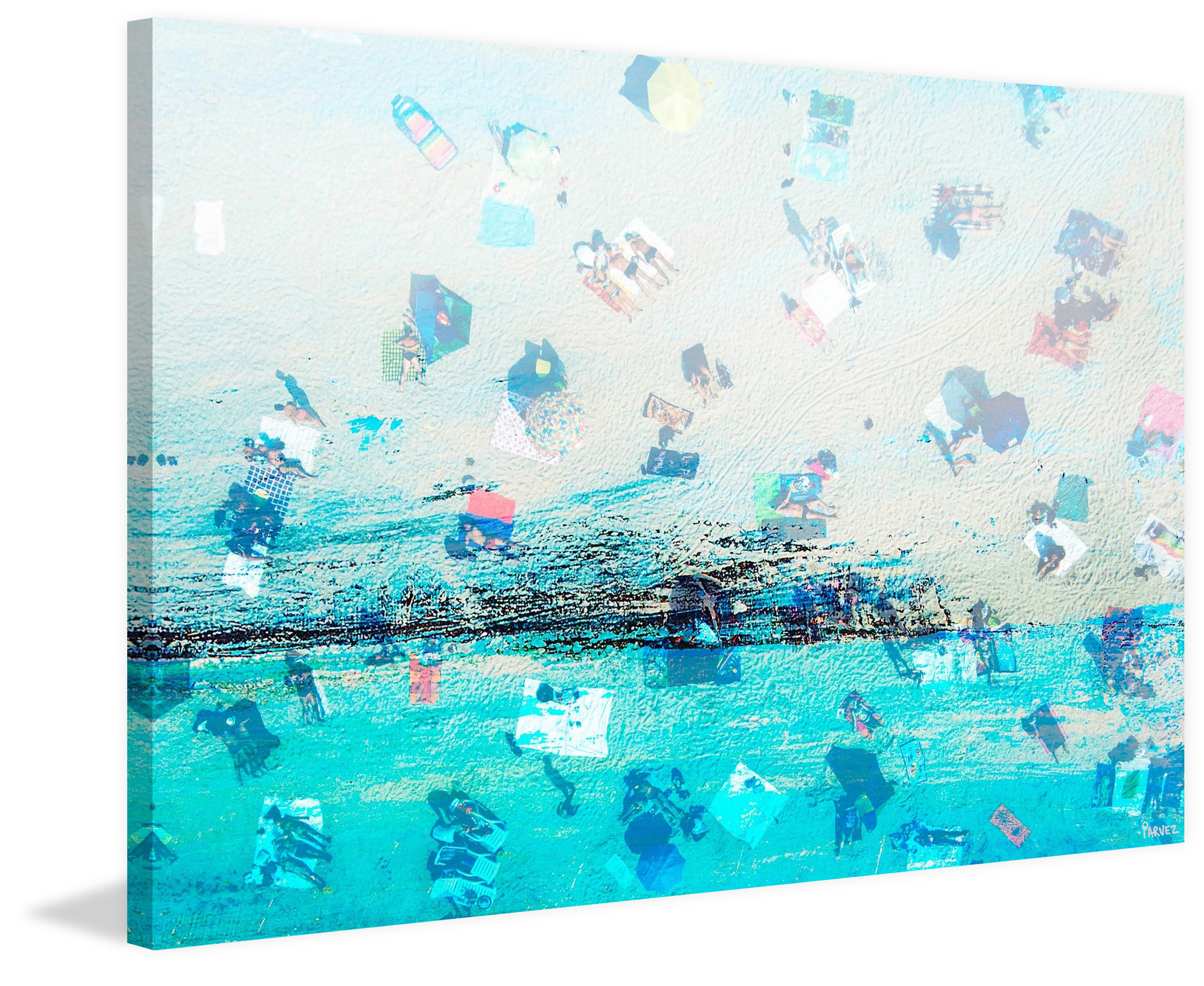 Parvez Taj 'Sunbathers' by Parvez Taj - Wrapped Canvas Print on Canvas ...