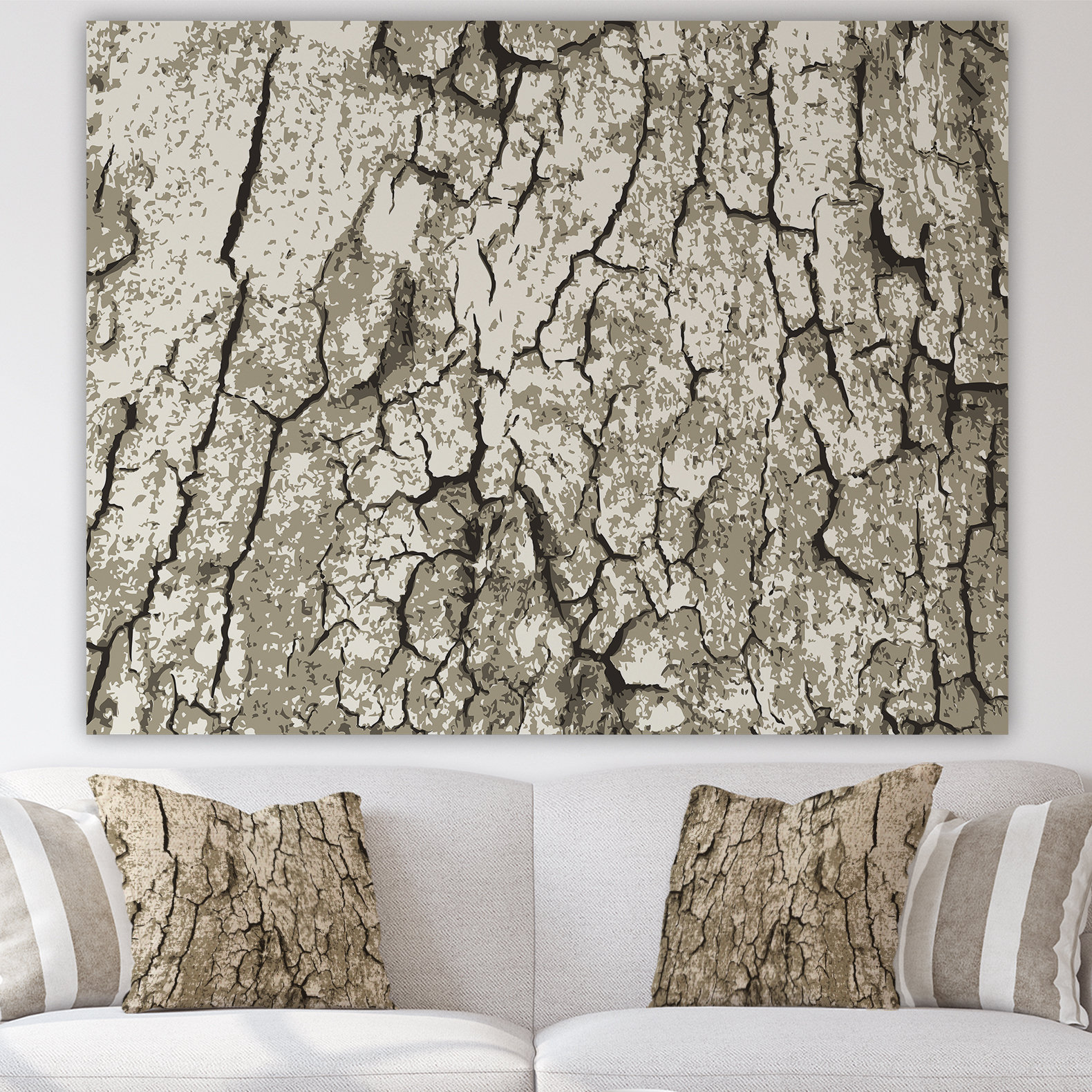 East Urban Home 'Vintage Tree Bark' - Print on Canvas | Wayfair