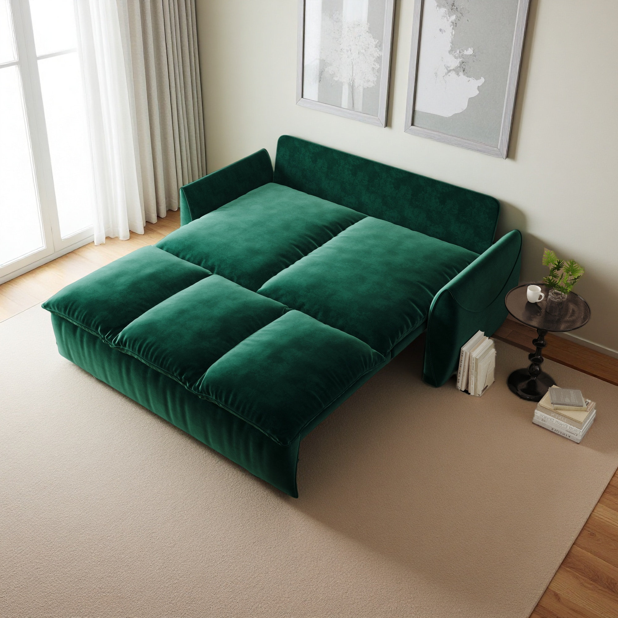 Latitude Run® 70.9" Pull Out Sofa Bed, 3-Seat Convertible Sleeper Sofa ...