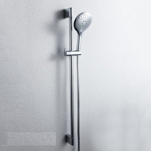 Juno Showers Chrome Finish Adjustable Sliding Bar Shower Set with ...