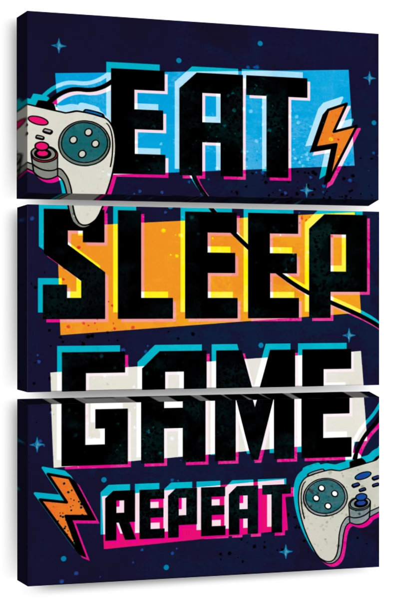 Trinx Keiraleigh Eat Sleep Game Poster - Wayfair Canada