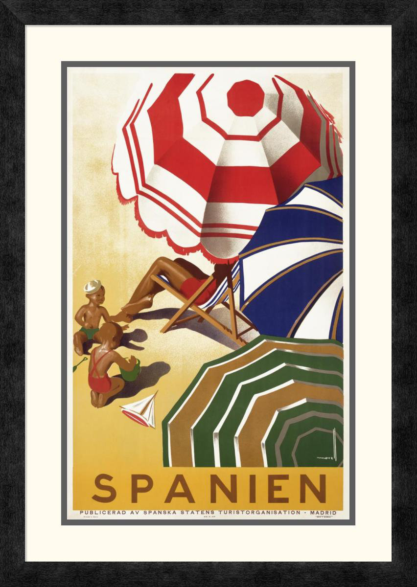 Global Gallery 'Spanien' by Jose Morell Framed Vintage Advertisement ...