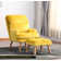 Mercer41 Soft Comfortable 1Pc Accent Click Clack Chair With Ottoman ...
