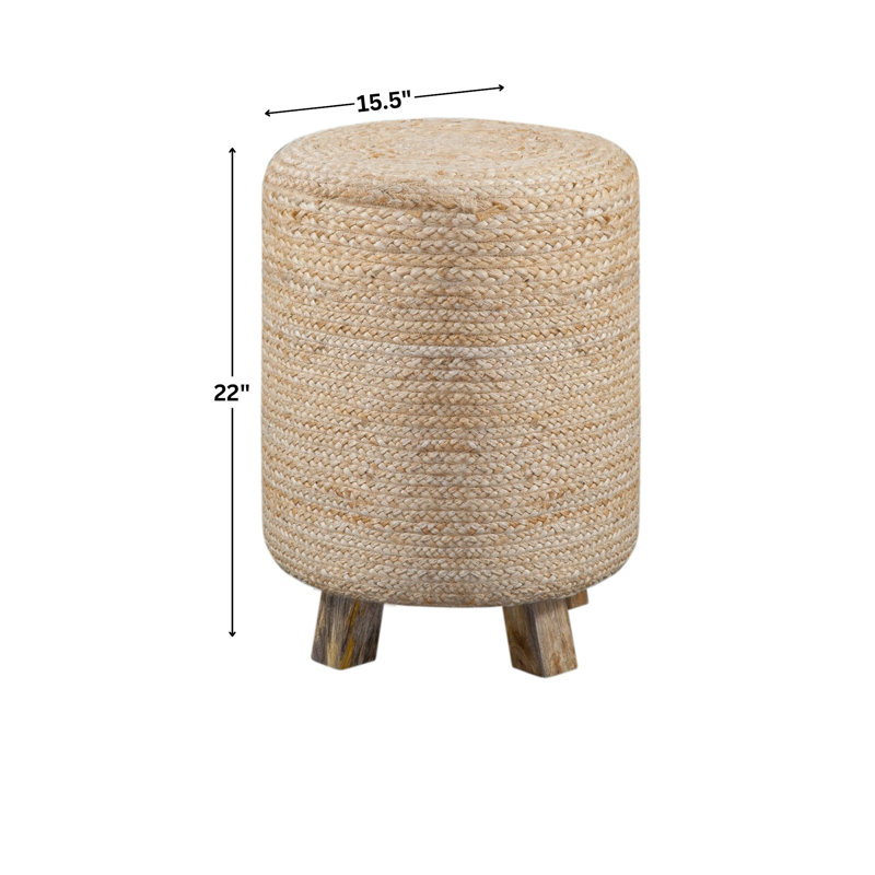 Rosecliff Heights Bosch Woven Jute And Solid Wood Coffee Table And End ...