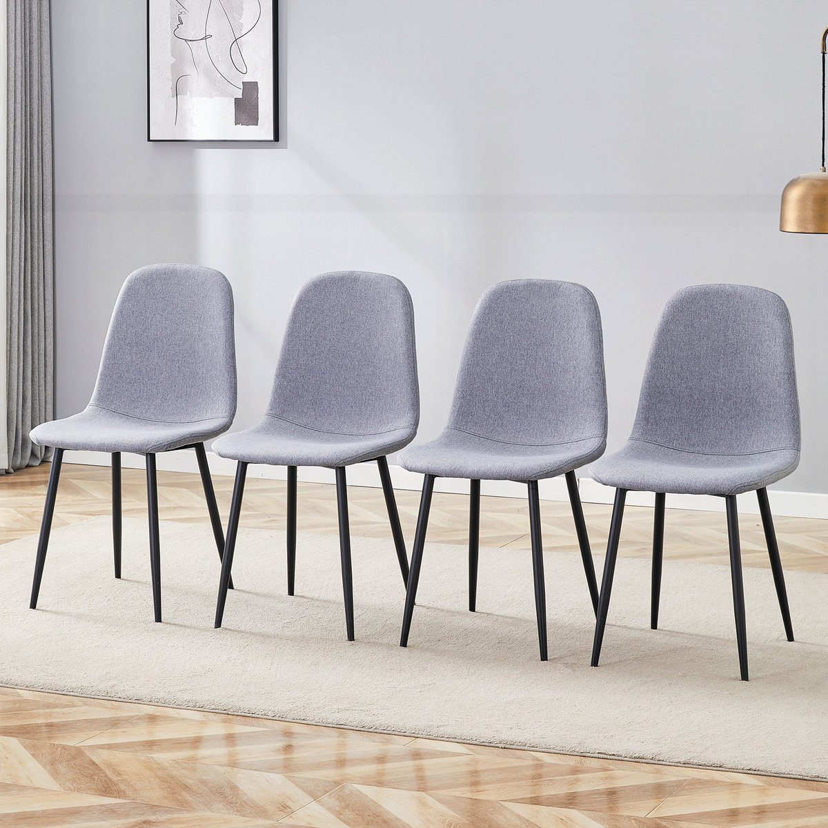 Astoria Grand Luxury Simple Chair Set of 4 | Wayfair