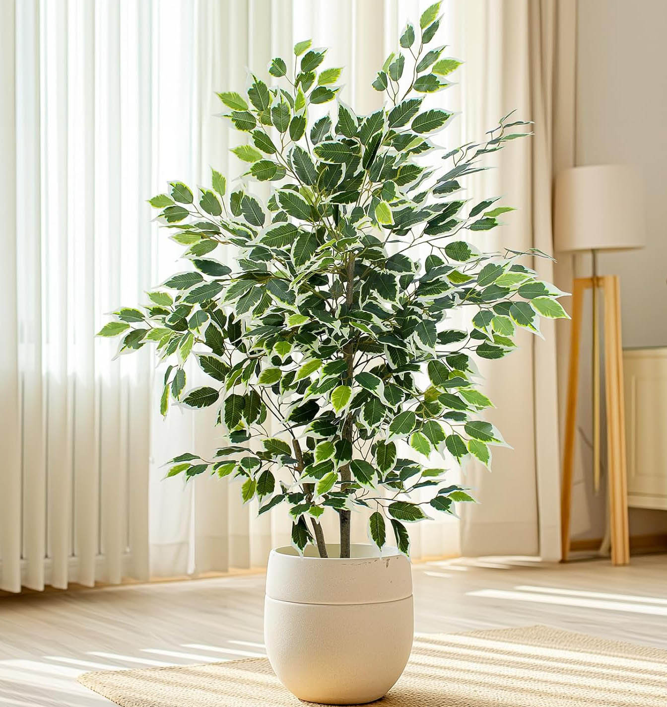 Latitude Run® Artificial Ficus Tree 4 FT Tall Silk Fake Tree | Wayfair
