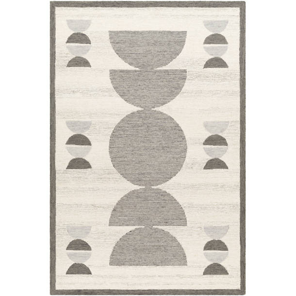 AllModern Uptown Hand Tufted Wool Geometric Rug & Reviews | Wayfair