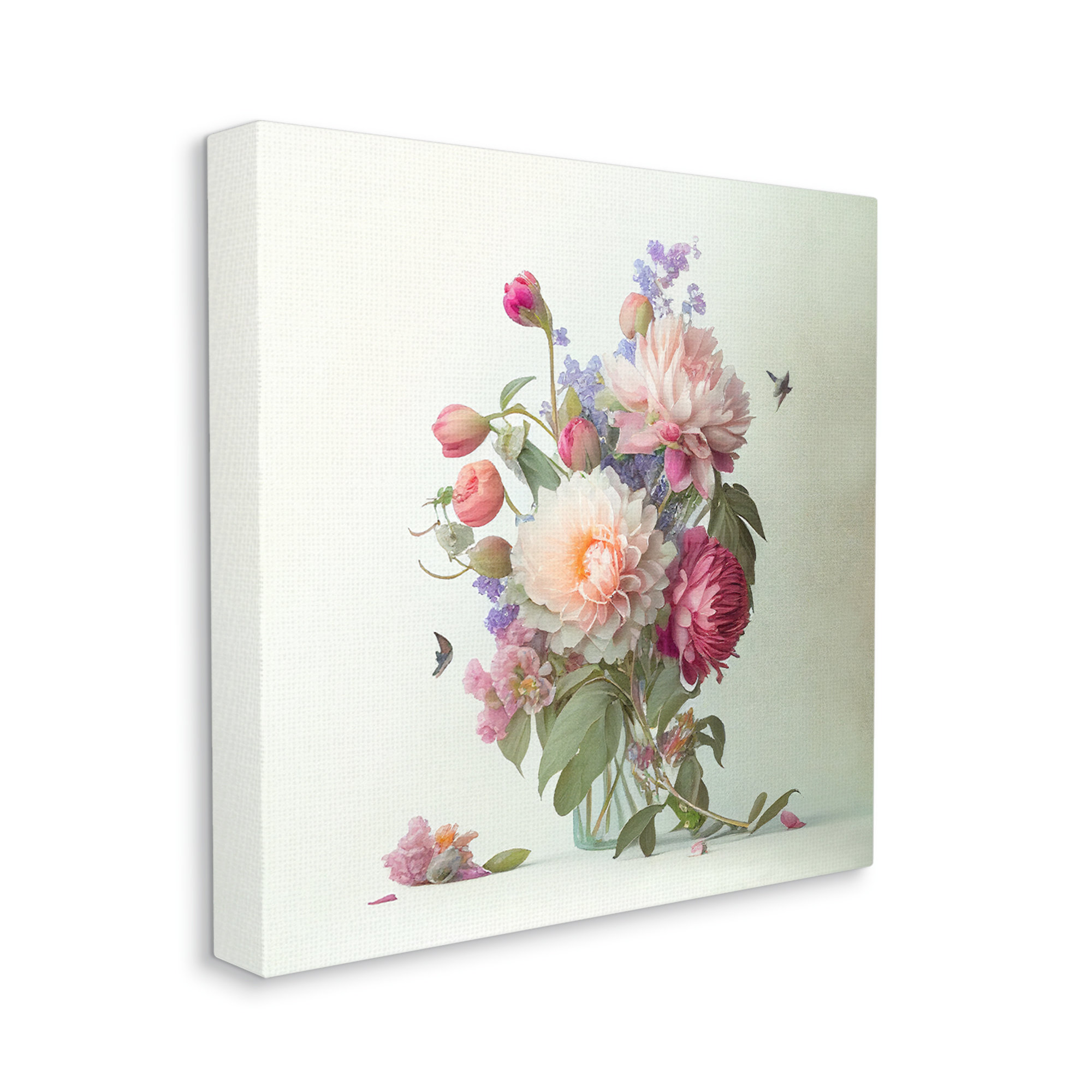 Winston Porter Mixed Pink Bouquet by Leah McLean - Wrapped Canvas Print ...