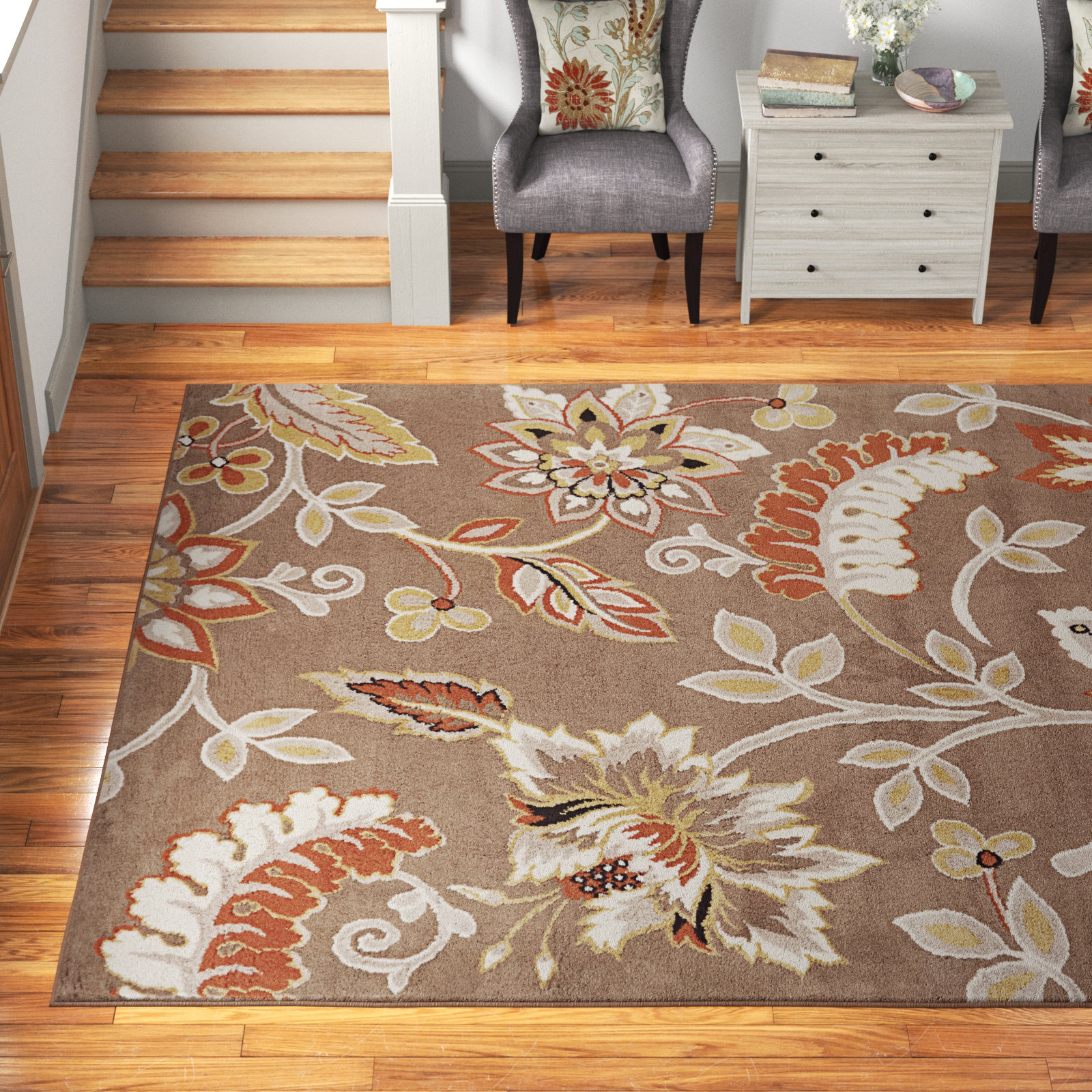 Andover Mills™ Mountview Floral Rug & Reviews | Wayfair