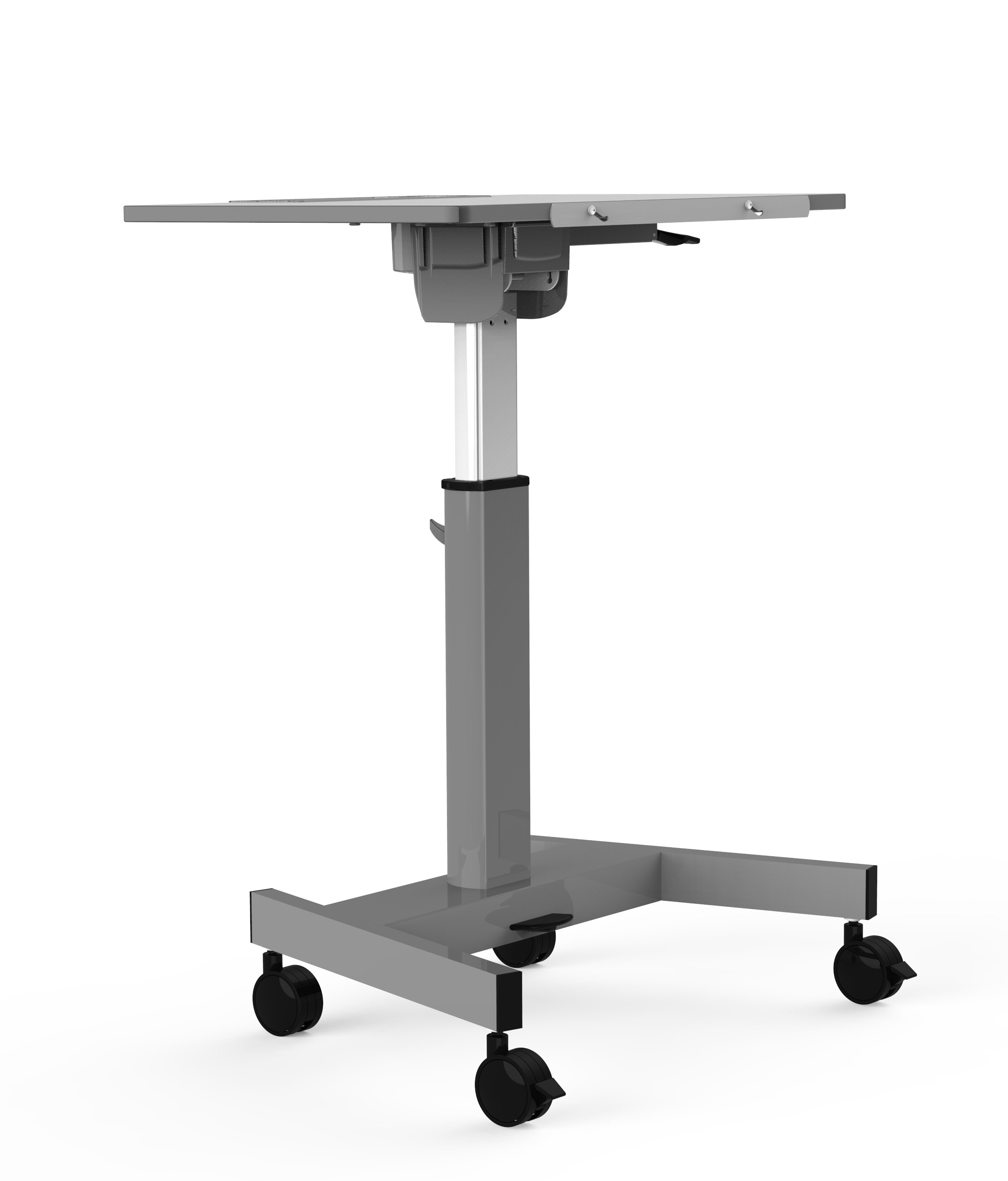 Luxor Pneumatic Flip-top Metal Adjustable Height Standing Desk | Wayfair