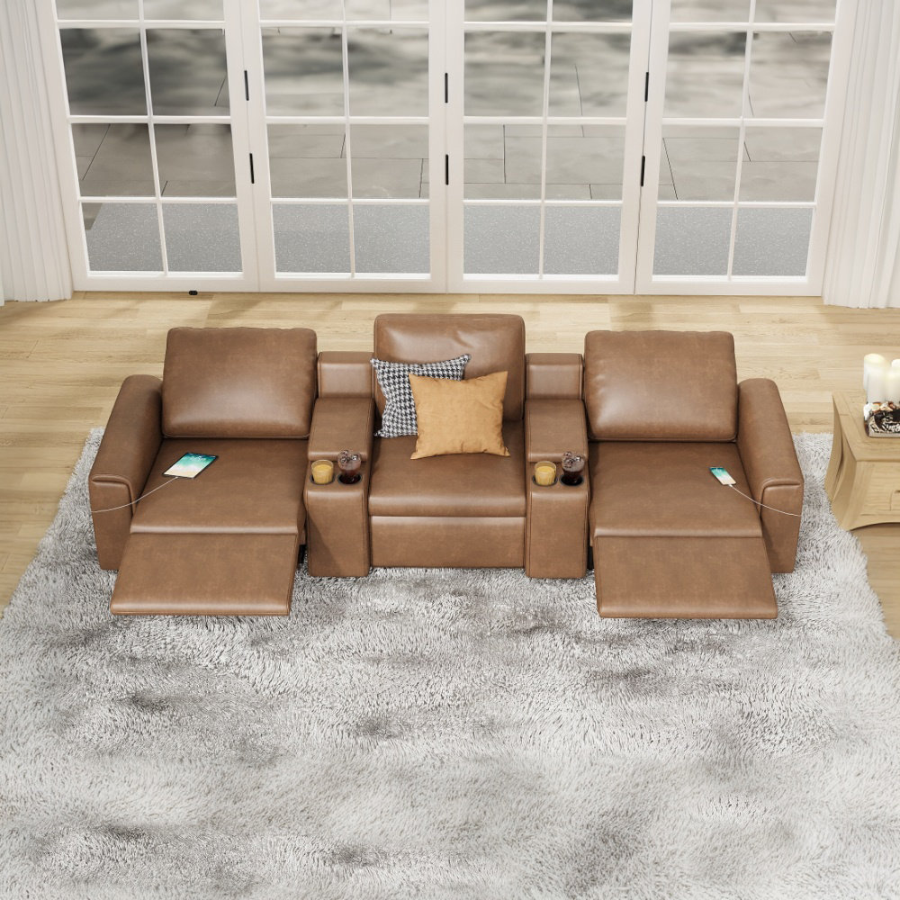 Hokku Designs Upton Power Recliner, Reclining Sectional Sofa with ...
