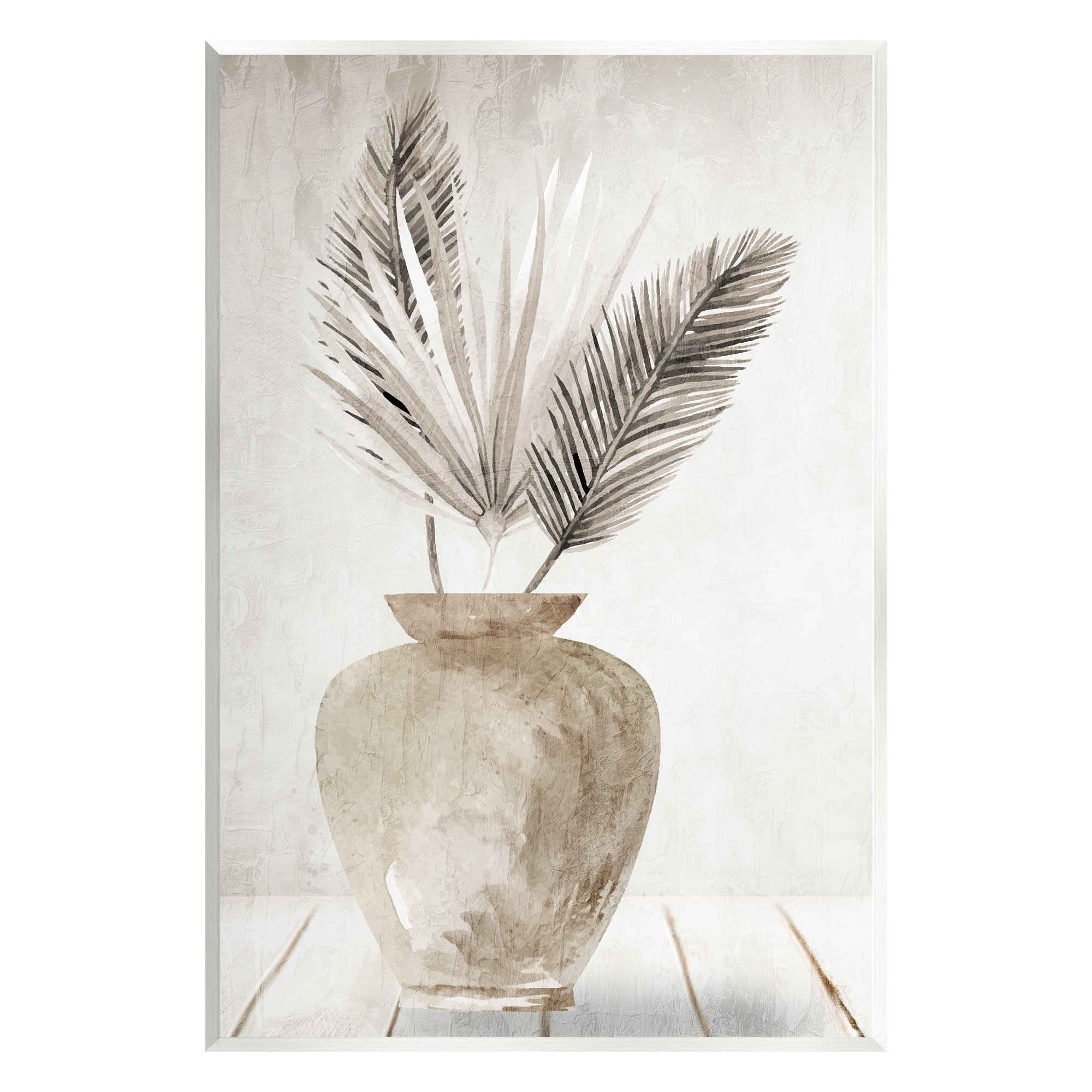 Stupell Industries Rustic Botanical Fronds Wall Plaque Art by Kim Allen ...