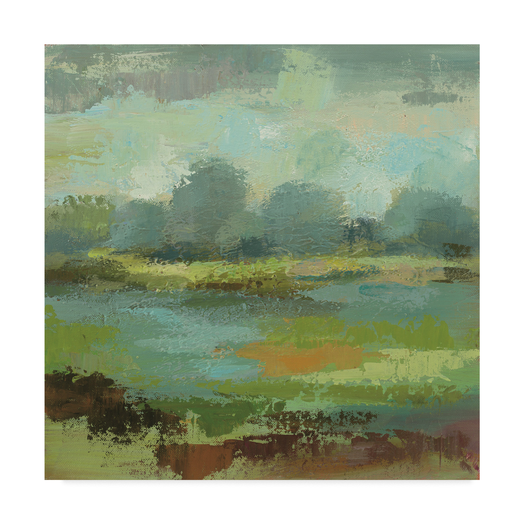 Winston Porter 'Windsor Blue Field II' Acrylic Painting Print on ...