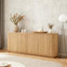 Ivy Bronx Sideboard Storage Cabinet TV Stand With Wave Pattern Buffet ...