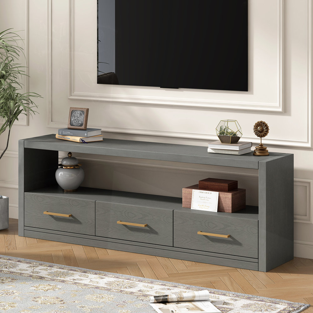Latitude Run® Classic tv stand with three drawers, spacious surface ...