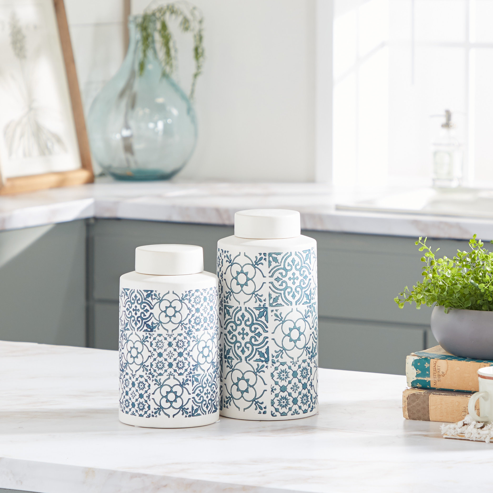 Dakota Fields 2 Piece Storage Jar Set | Wayfair