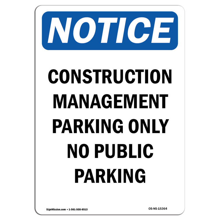 SignMission Construction Management Sign | Wayfair