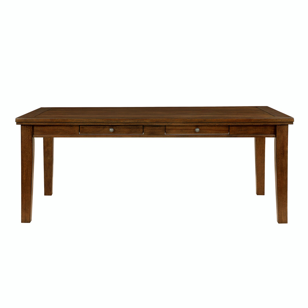 Red Barrel Studio Cherry Finish Traditional Style Dining Table with 6x ...