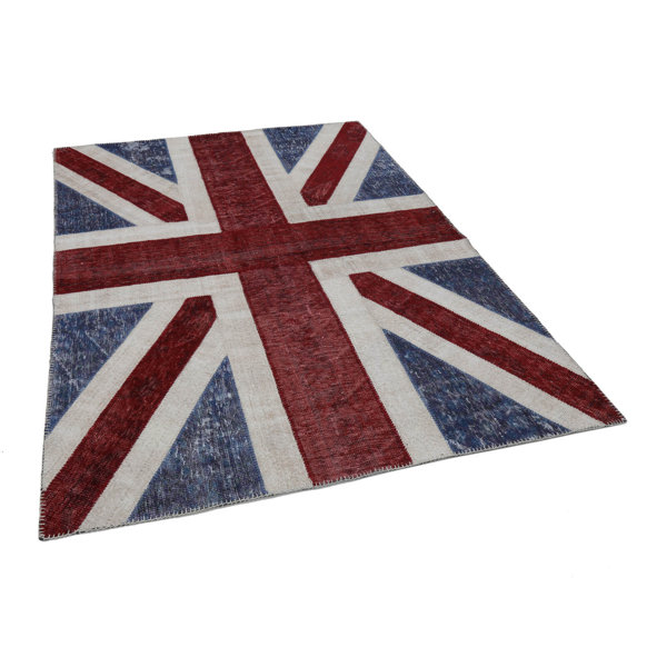 Williston Forge Ansh Flag Hand Woven Hand Knotted 172 X 240 Area Rug ...