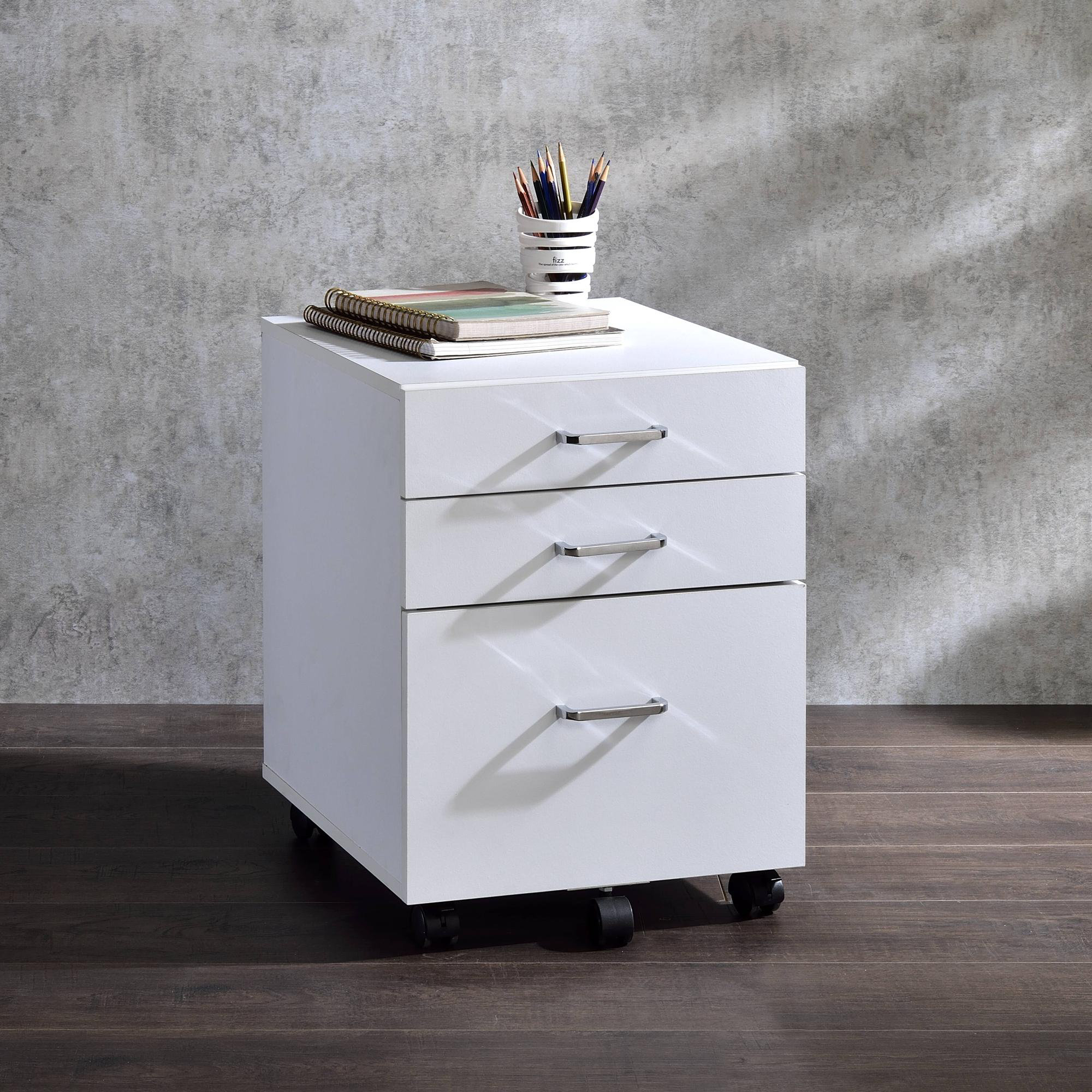 Ebern Designs Chrome Finish File Cabinet | Wayfair