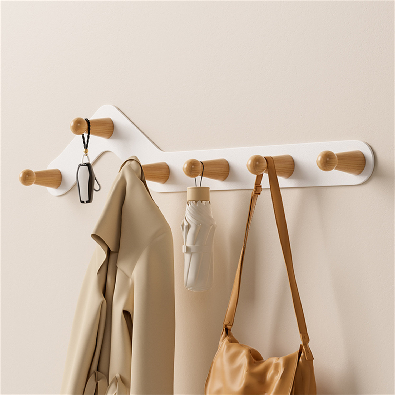 Latitude Run® Hofman Metal Freestanding 6 - Hook Wall Mounted Coat Rack ...