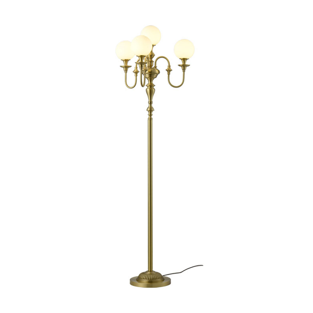 Rosdorf Park Gold Copper+Glass Free form Floor Lamps | Wayfair