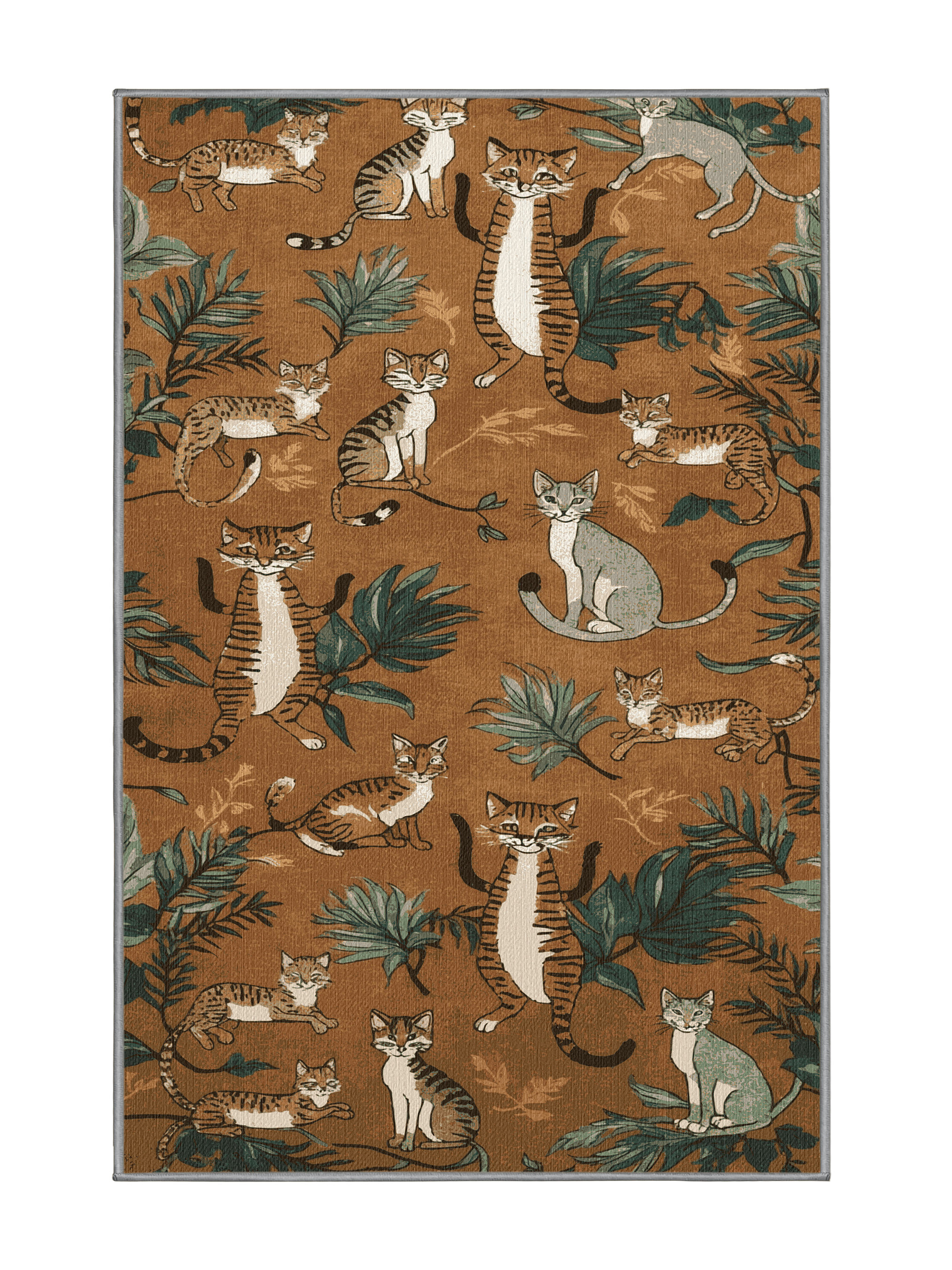 Foundry Select Washable Small Wild Cats Big Cats Area Rug | Wayfair