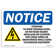 SignMission OSHA Notice - Attention To Avoid Strangulation Sign With ...