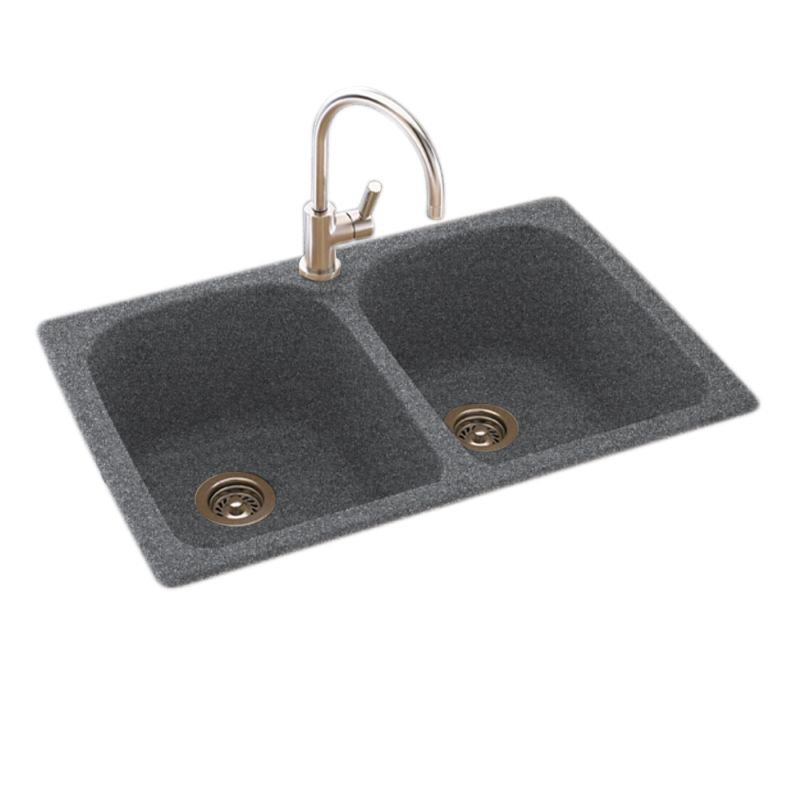 Swan 33'' L Drop-In Double Bowl Swanstone Kitchen Sink & Reviews | Wayfair