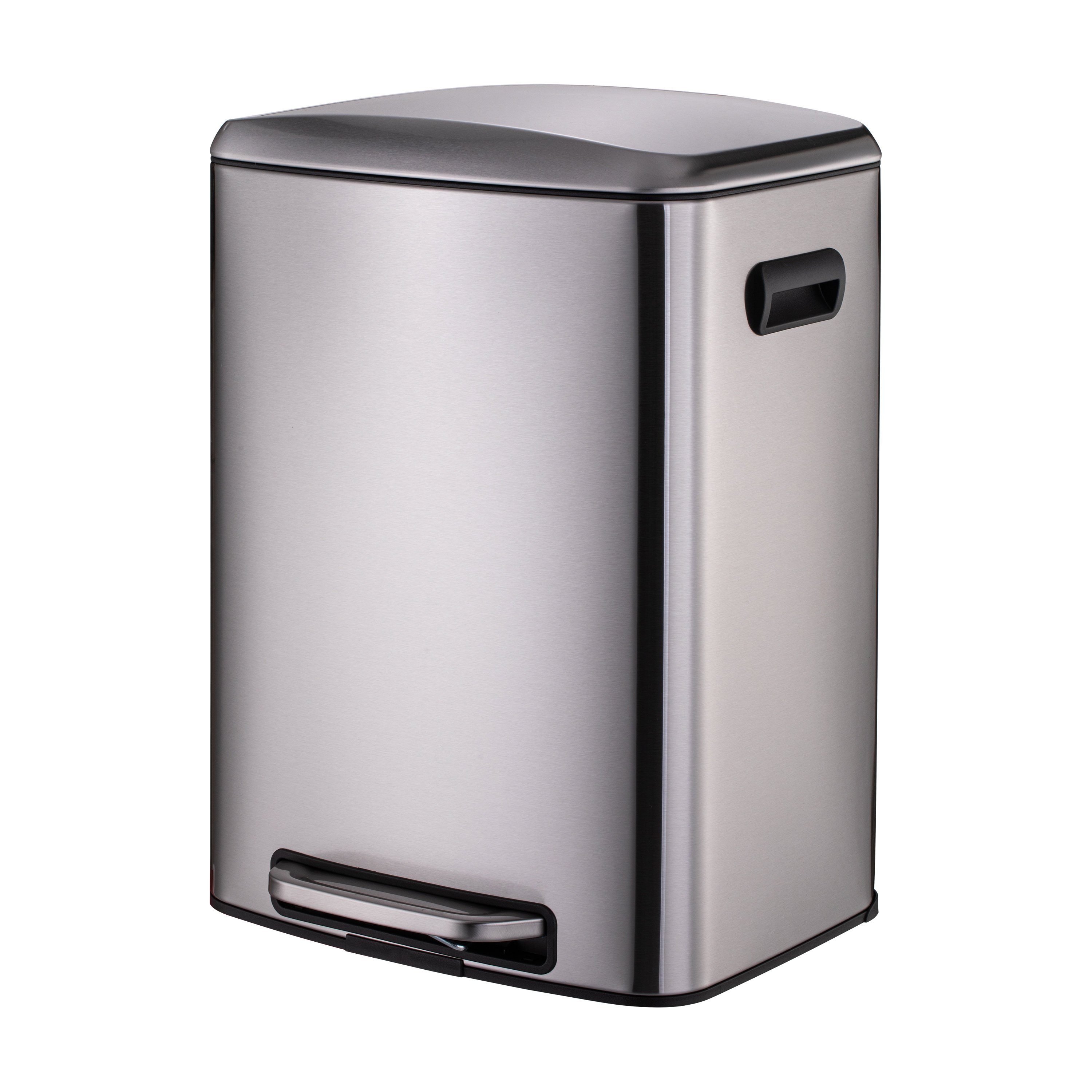 BinMax 13 Gallon Step Open Silent Close Stainless Steel Trash Cans for ...