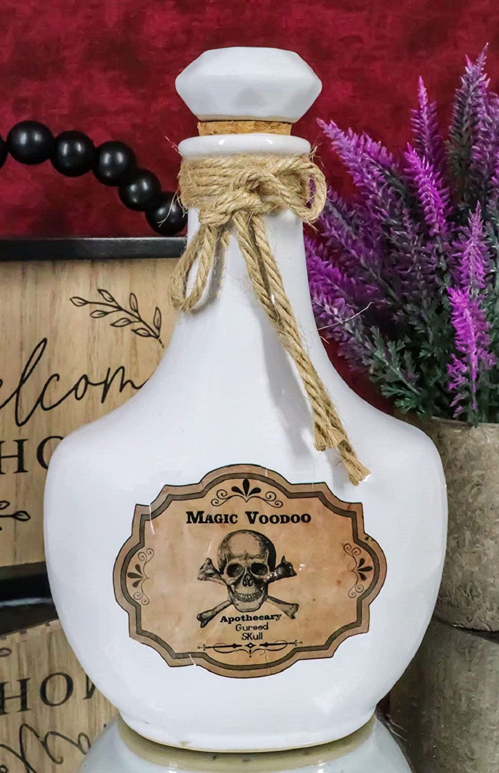 The Holiday Aisle® Ceramic Magic Voodoo Apothecary Cursed Skull Mad ...