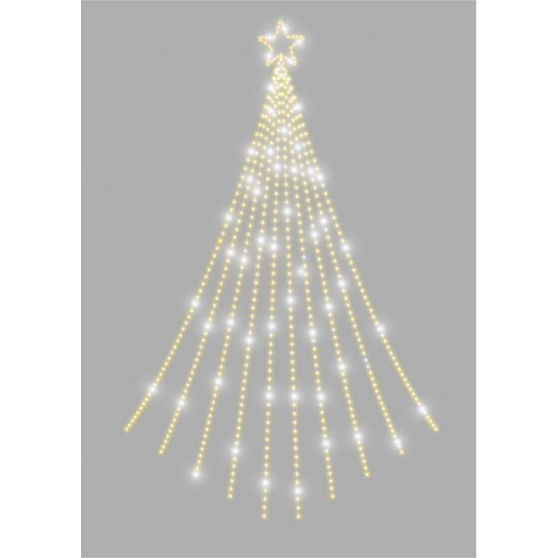 The Seasonal Aisle Waterfall 2D Christmas Tree with Warm White LEDs ...