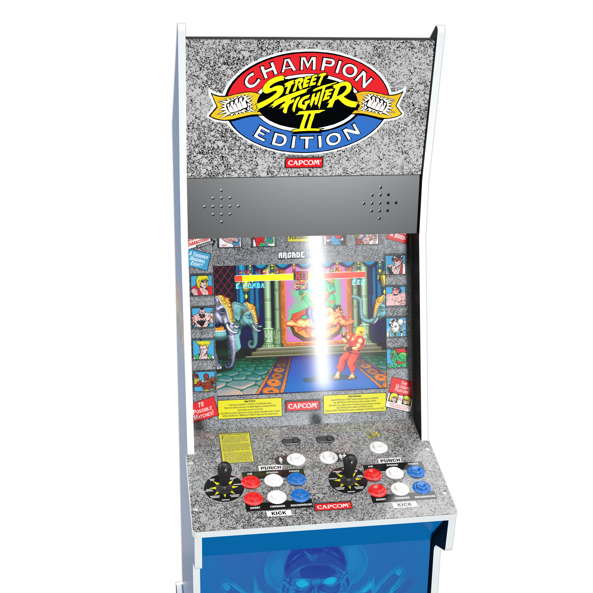 Arcade 1Up Arcade1Up Street Fighter II Big Blue Arcade Machine ...