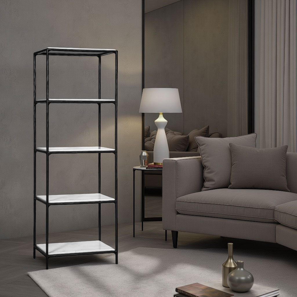 Gild Design House Emryn Marble Bookcase | Wayfair