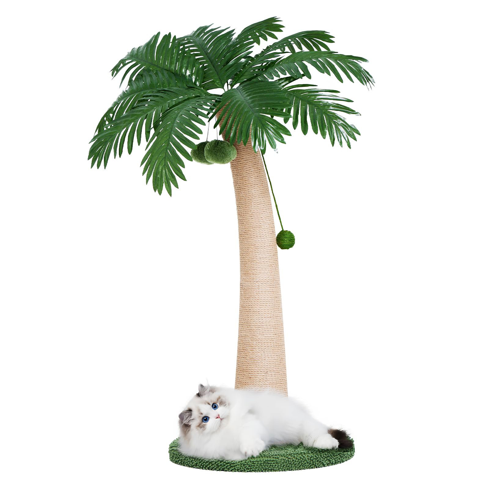 George Oliver 43 Inch Cat Scratching Post, With Hanging Ball For Indoor ...