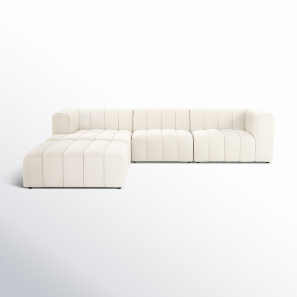 Bowry 4 - Piece Modular Upholstered Chaise L-Sectional | AllModern