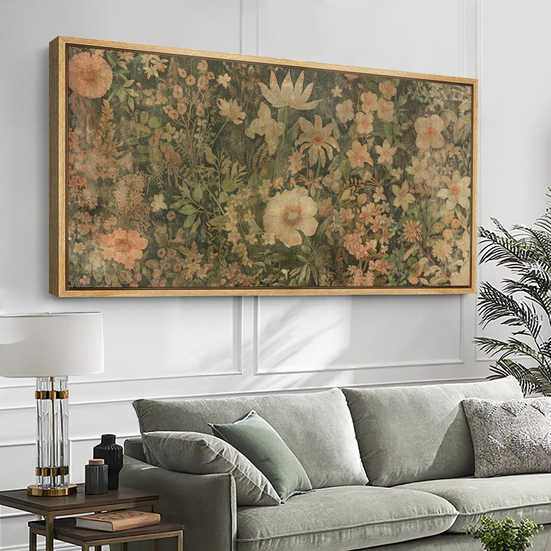 wall26 Vintage Garden Flowers Antique French Floral Artwork - Extra ...