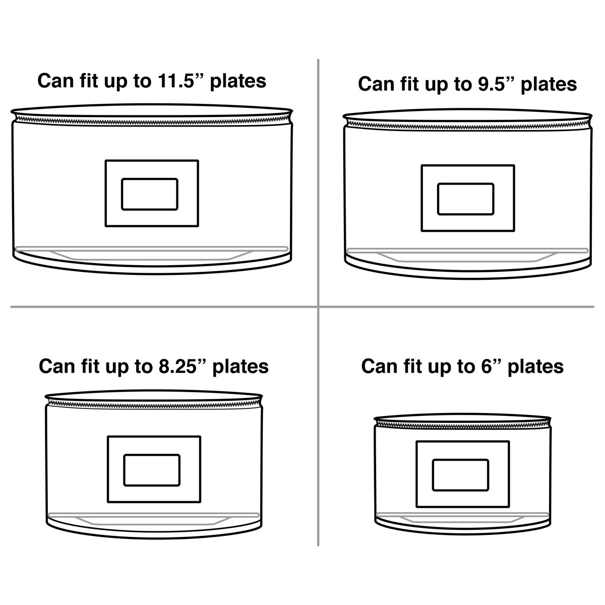 In This Space 4 Piece Round Plate Storage Case Set & Reviews | Wayfair