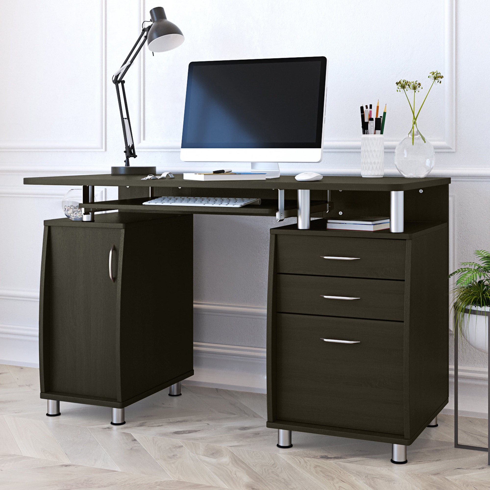 Ebern Designs Oracin Metal Base Computer Desk | Wayfair