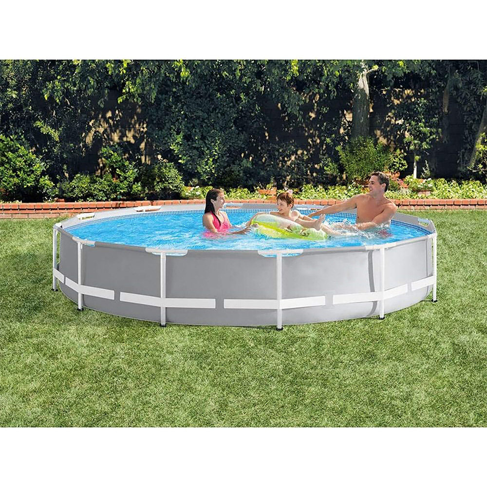 HIGEMZ Frame Round Above Ground Outdoor Backyard Swimming Pool Set with ...