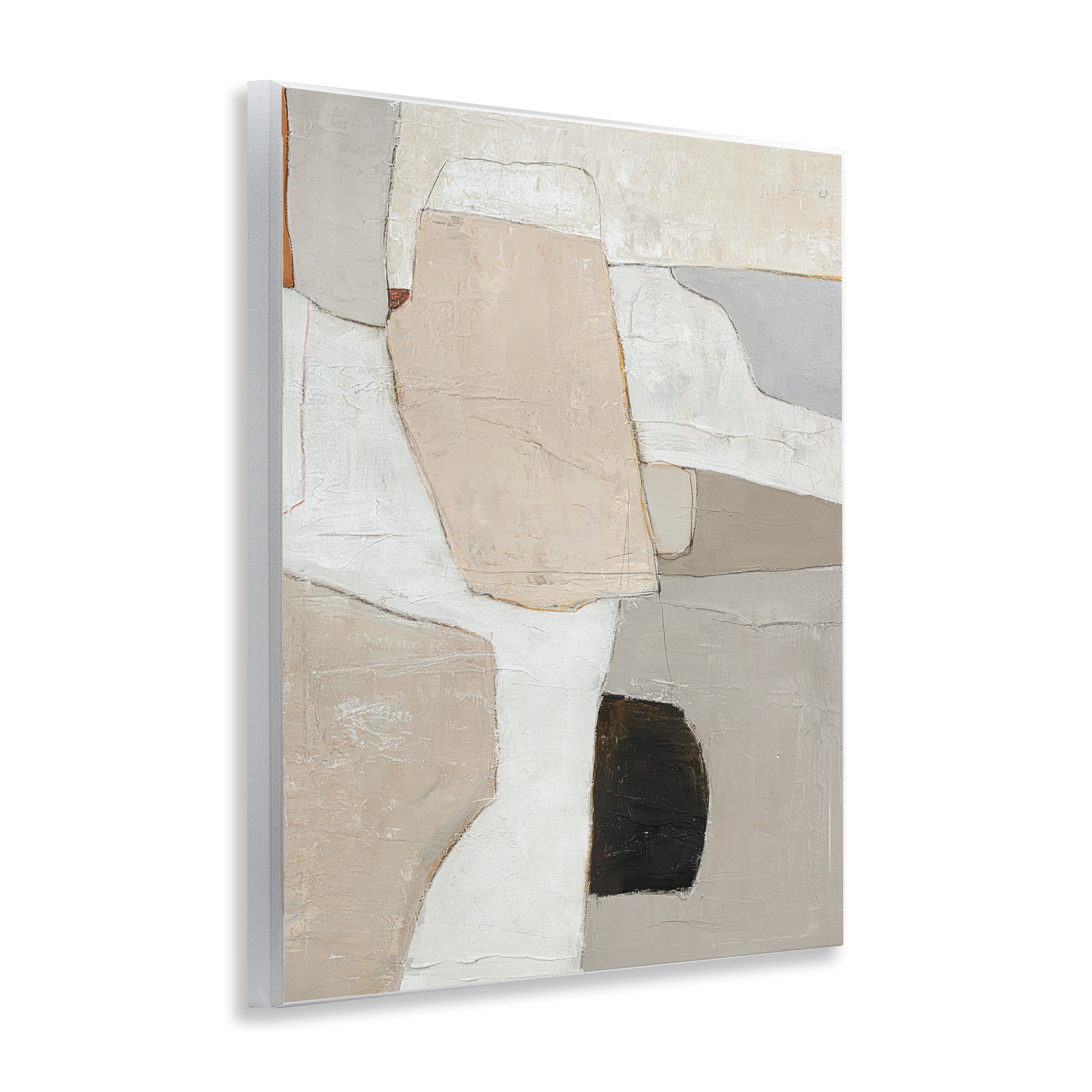 Dakota Fields Beige Shape Geometrics Wall Plaque Art by Design ...