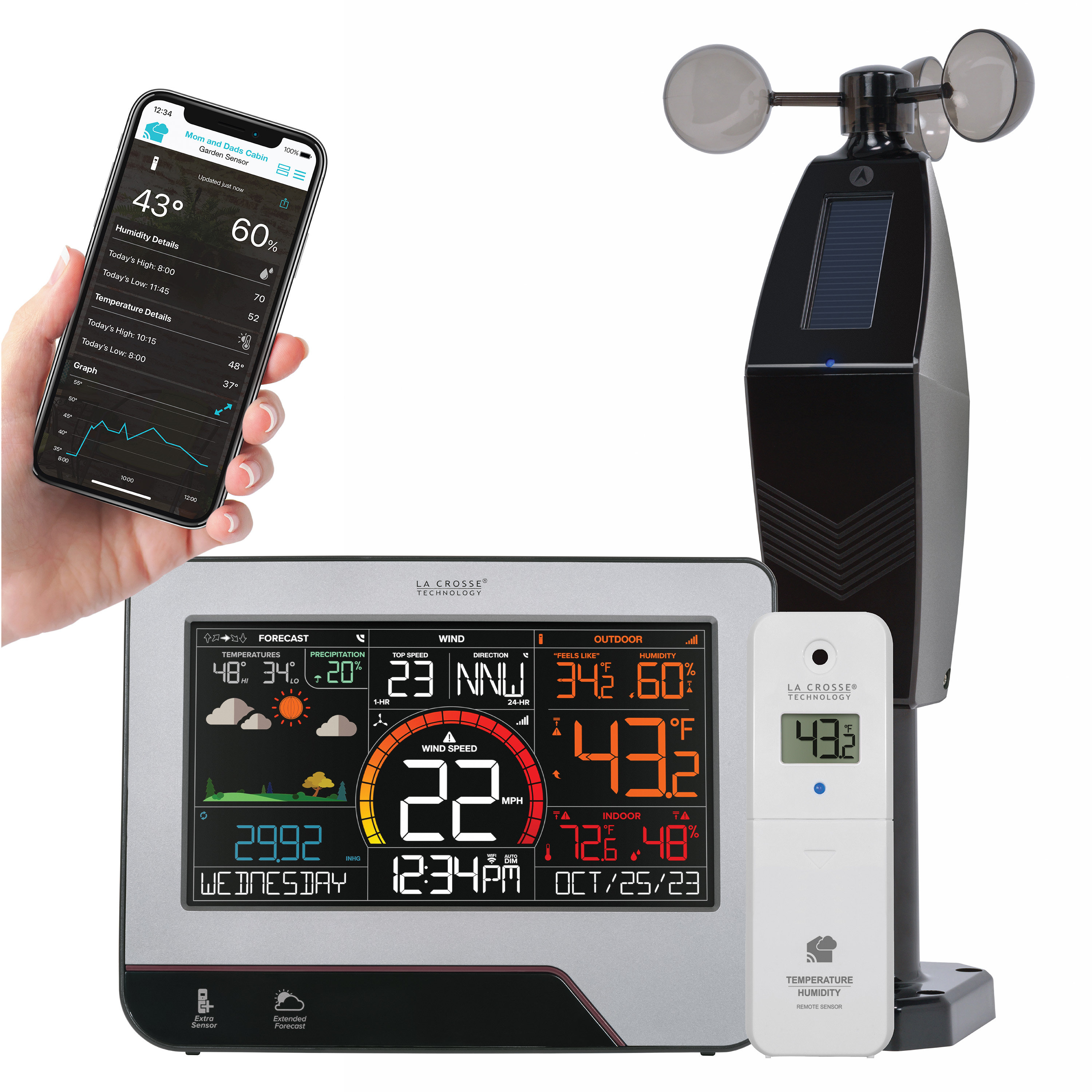 La Crosse Technology Wireless Wifi Professional Weather Station with ...