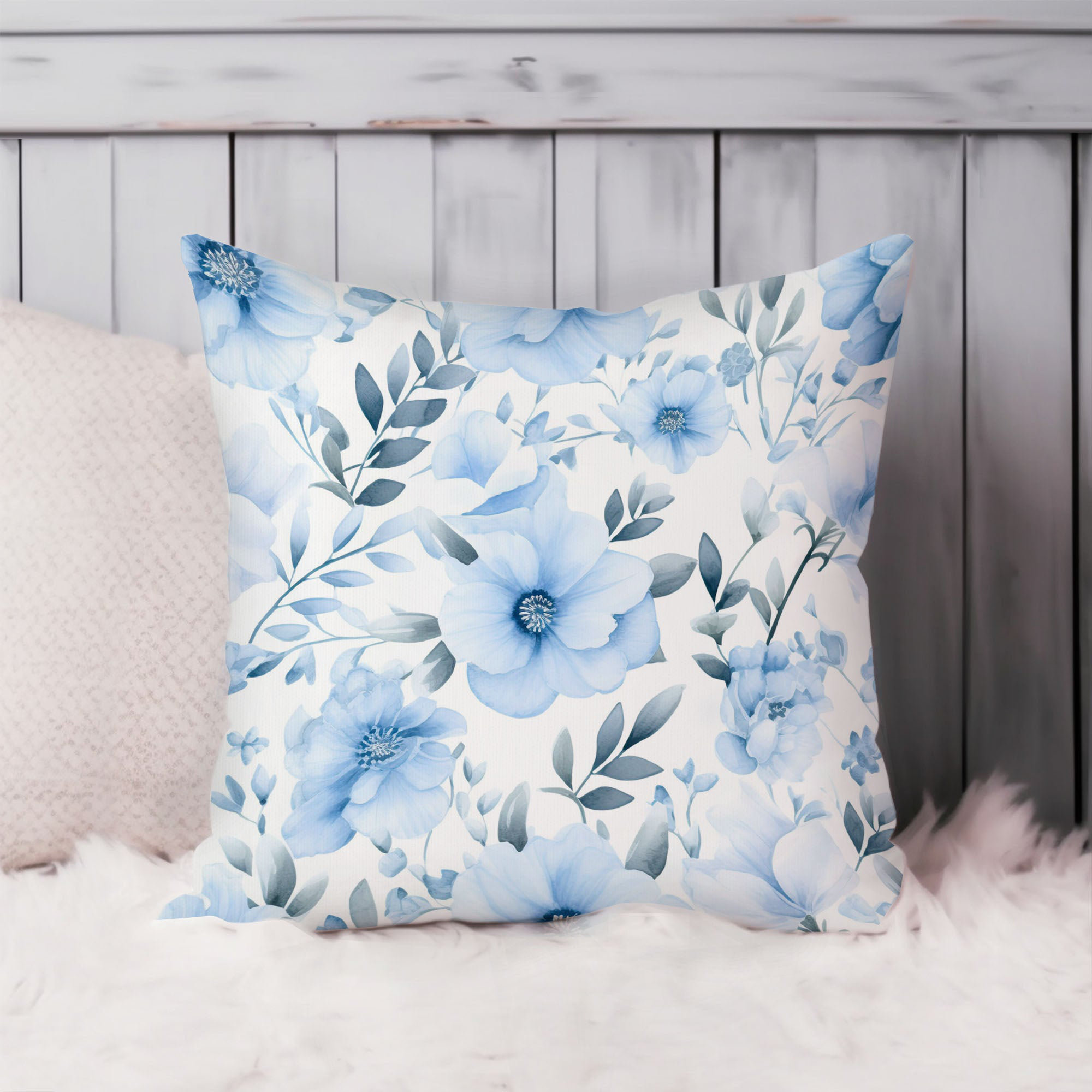 Ethan Taylor Floral Blue Flower Modern Cottagecore Pattern I Flowers ...