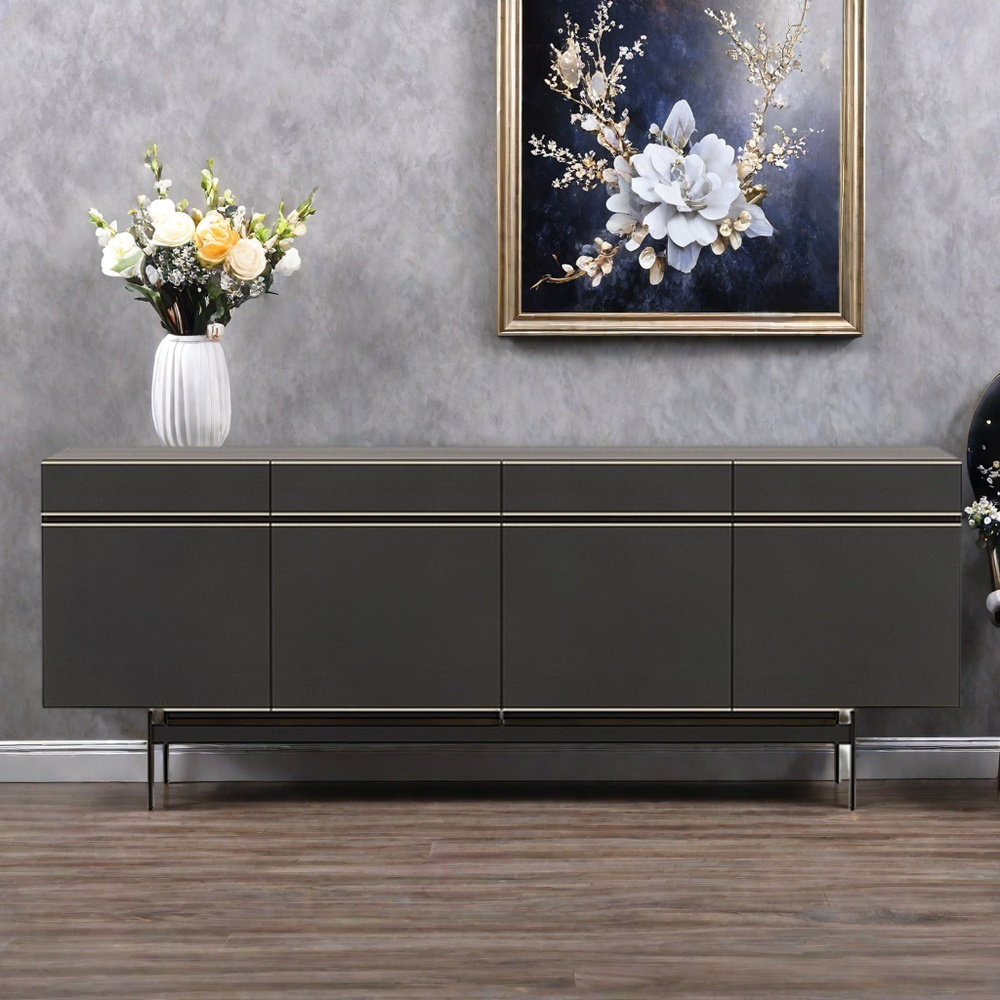 Hokku Designs Black Simple Sideboard | Wayfair