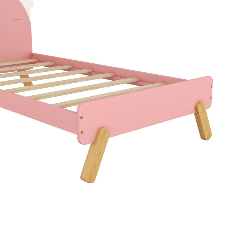 Isabelle & Max™ Adysson Wooden Cute Platform Bed With Curved Headboard ...