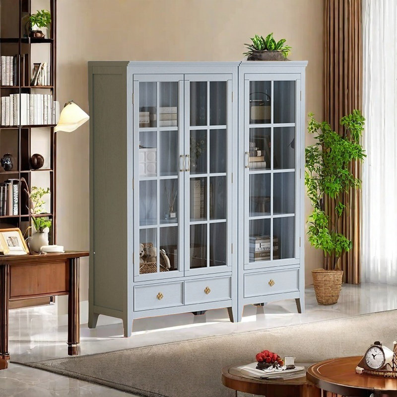 Parttlion American style bookcase with dust proof glass door | Wayfair