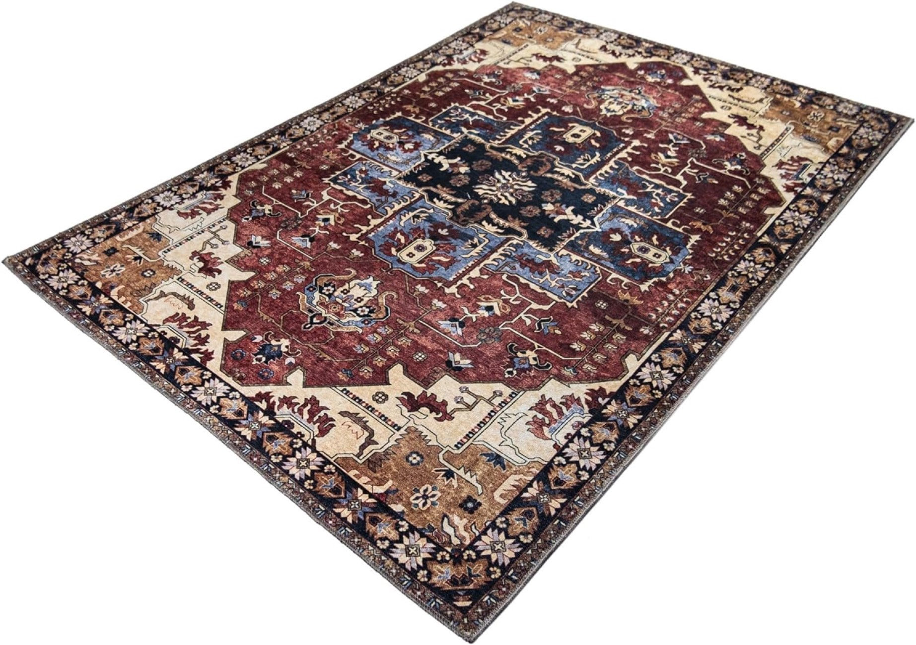 Bungalow Rose Rectangle Judythe Rectangle 5' X 7' Area Rug with Non ...