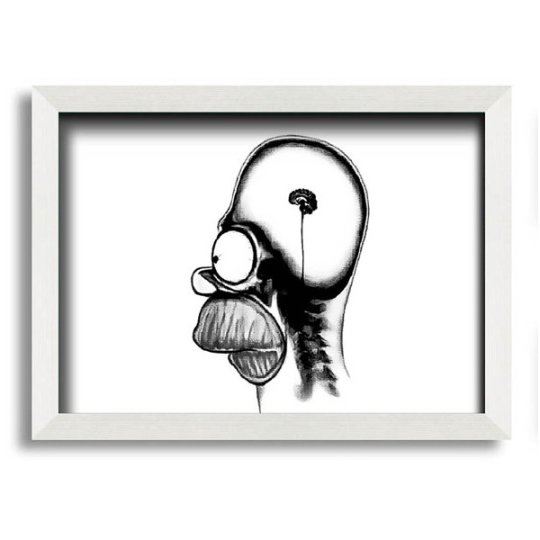 Ophelia & Co. Tarres The Simpsons Homer Small Brain B N W - Single ...