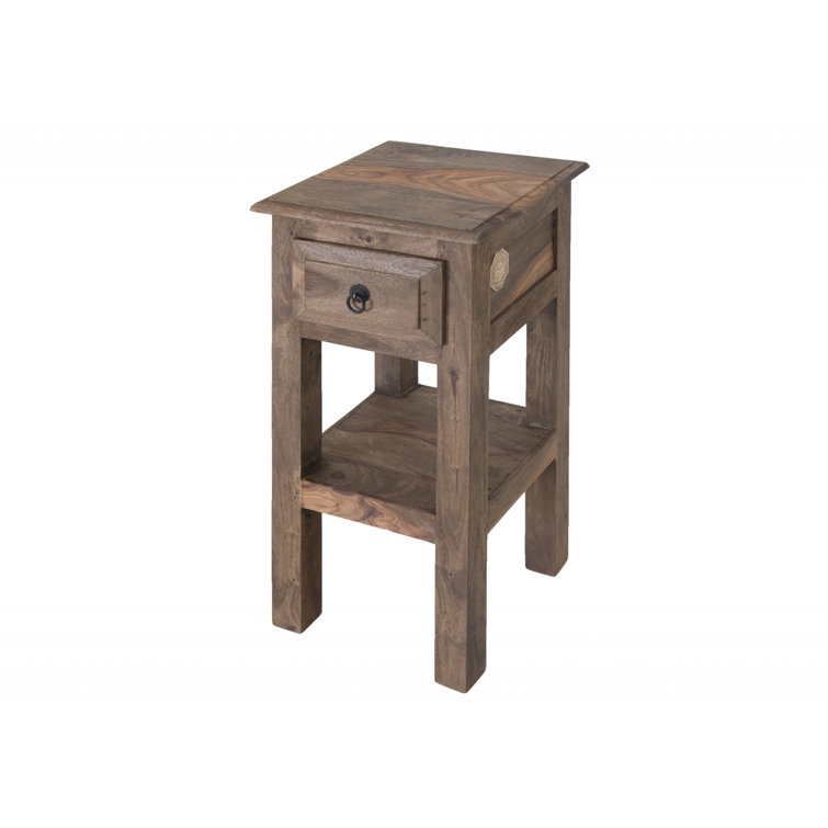 Massivmoebel24 Leeds Side Table with Storage & Reviews | Wayfair.co.uk