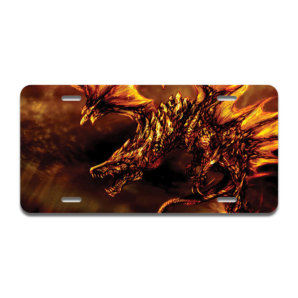SignMission Golden Dragon Aluminum Licence Plate| Licence Plate 12" X 6 ...